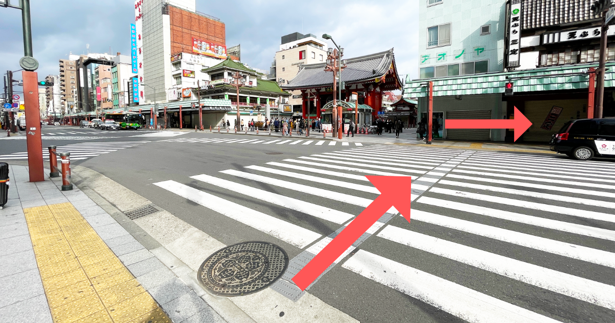 【Easy to walk on!】A photo guide to how to get to “AsakusaROX” from”Toei ...